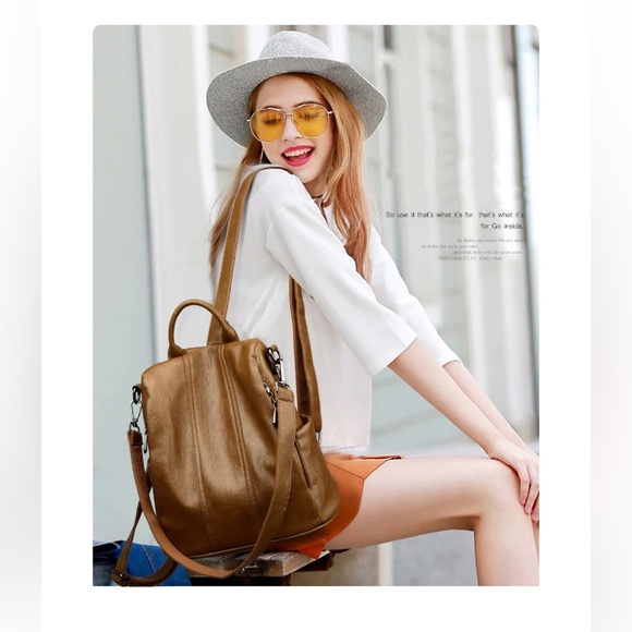 Jasmine Daishu | Bags | Jasmine Daishu Waterproof Antitheft Leather Backpack | Poshmark